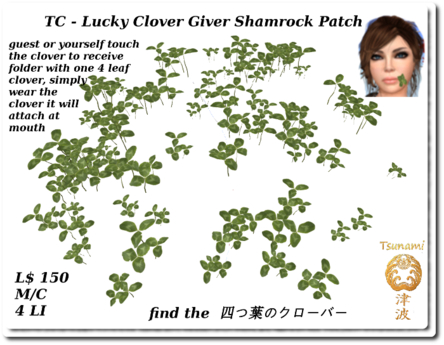 Second Life Marketplace - Lucky Clover Giver Shamrock Patch